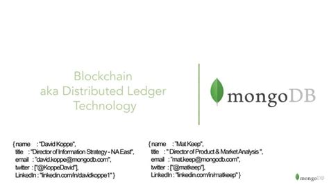 Webinar Building A Blockchain Database With Mongodb Pdf Databases