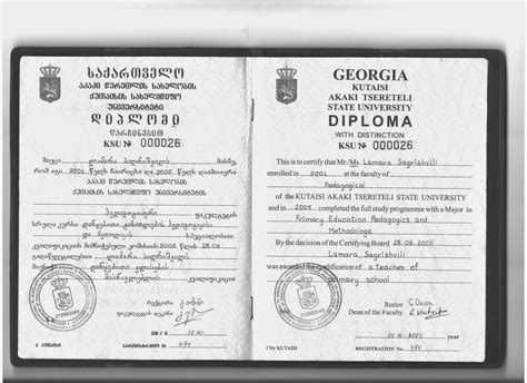 ლანა საღრიშვილის ელექტრონული პორტფოლიო დიპლომები და სერთიფიკატები