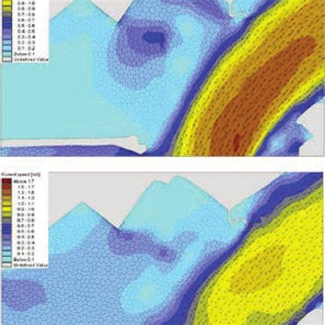 Modelled Tidal Currents On A Spring Flood Tide Top And A Spring Ebb Download Scientific