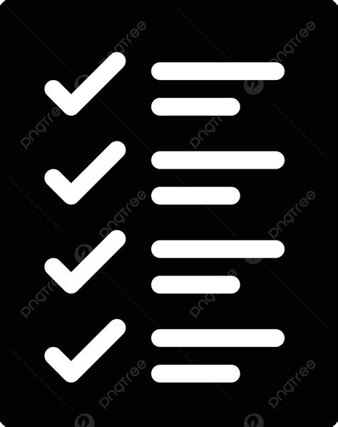 Tasks Document List Checklist Vector Document List Checklist Png And