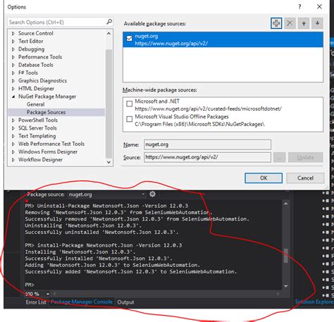 C Facing Nuget Issue 500