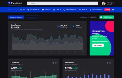 Plus Admin Pro Premium React Admin Dashboard Template