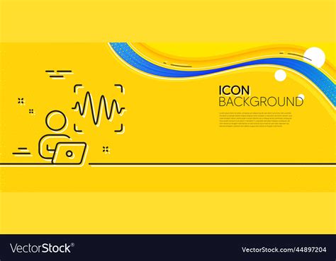 Voice Wave Line Icon Sound Scan Sign Minimal Vector Image