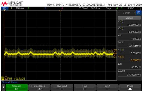dc dc converter measuring output ripple voltage electrical