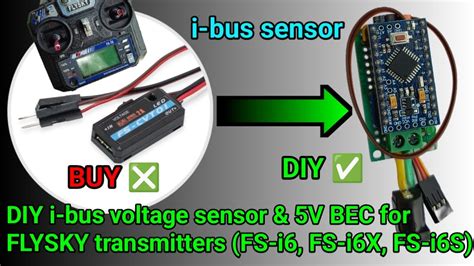 Diy I Bus Voltage Sensor And 5v Bec For Flysky Using Arduino Youtube