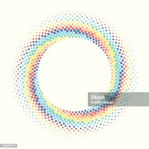 colorful hexagons in circle shape radial size gradient around copy space stock illustration