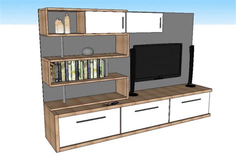 3d Model Of Showcase Detail Furniture Unit Sketch Up File