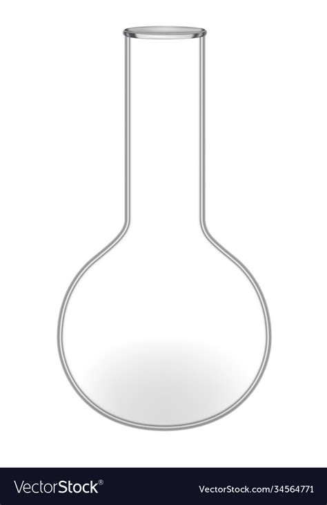 Round Bottom Flask Isolated On White Background Vector Image