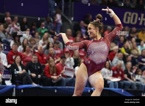 April 4 2025 Gymnast Danielle Sievers Of Oklahoma University During The Womens Gymnastics