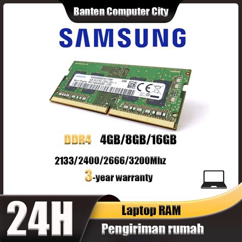 Jual Pengiriman Jakarta Samsung Ram Ddr4 4gb 8gb 16gb 2400 2666 3200mhz Sodimm Memory Untuk