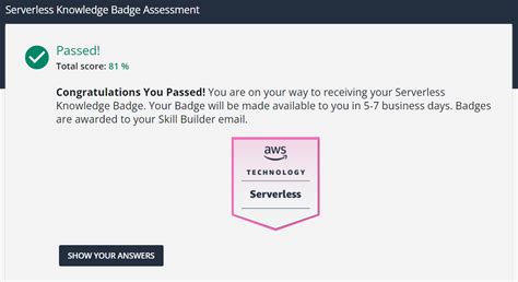 Answer Choices For AWS Serverless Knowledge Badge Assessment