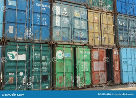 Stack Of Containers At Port Of Jakarta Stock Photo Image Of Container Export 301844448