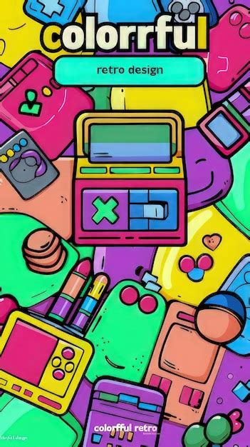 Uma Imagem De Um Monte De Objetos Coloridos Imagem Premium Gerada Com Ia