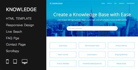 responsive knowledge base and faq html template thememag
