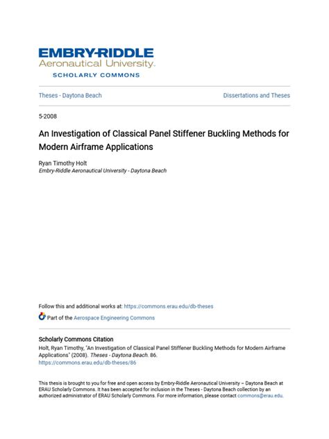 An Investigation Of Classical Panel Stiffener Buckling Methods Fo Pdf