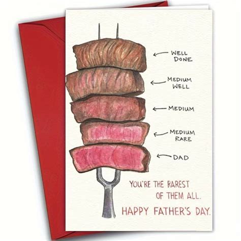 Joukfun Cute Fathers Day Popcorn Pun Card Meat Birthday Card Mom