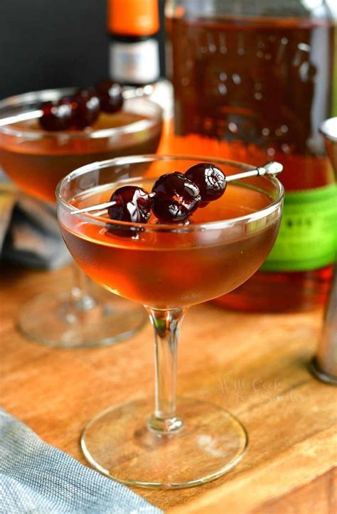 Classic Manhattan Cocktail Is A Simple Combination Of Rye Whiskey Sweet Vermouth And Angostura