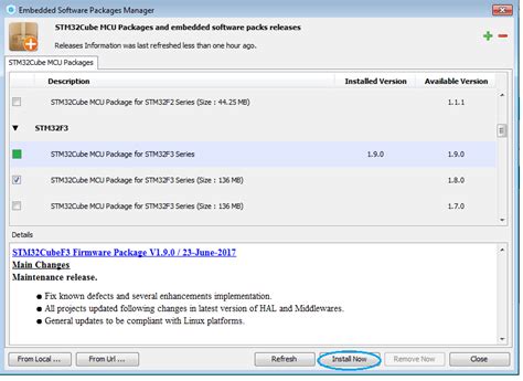 Stm32cube Can Not Install Stm32cubef3 Package From Stmicroelectronics Community