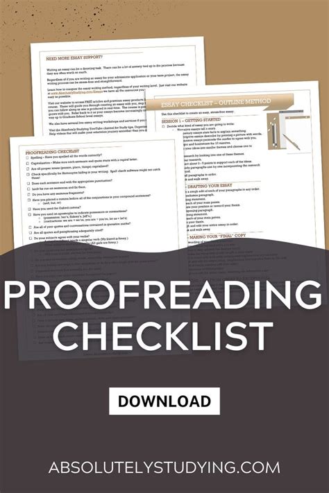 Free Proofreading Checklist Printable Pdf Essay Essay Writing Writing Checklist