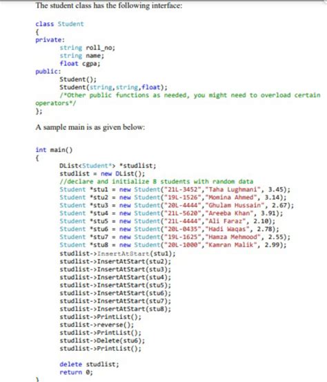 Solved Please Implement The Following Adt Of A Doubly Linked