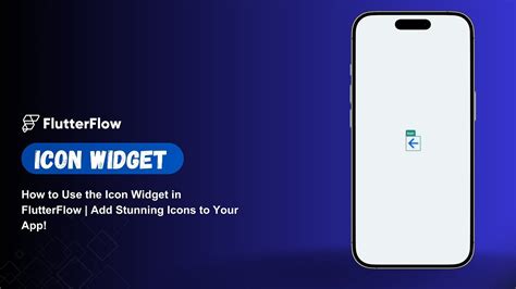How To Use The Icon Widget In Flutterflow Add Stunning Icons To Your App Youtube