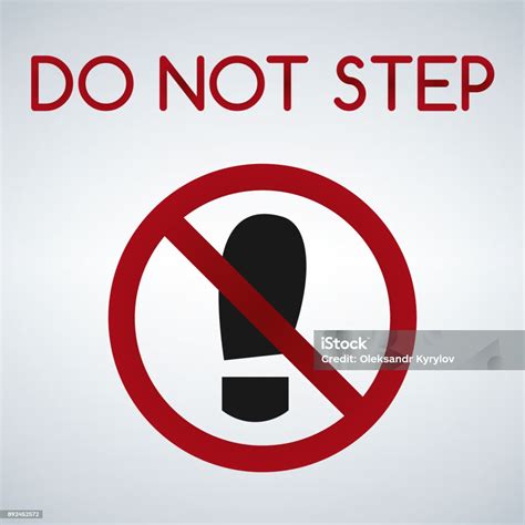 밑 창 신발 기호 아이콘 인쇄물 신발 인쇄 기호입니다 단계 하지 마십시오 빨간색 금지 기호입니다 기호를 중지 합니다