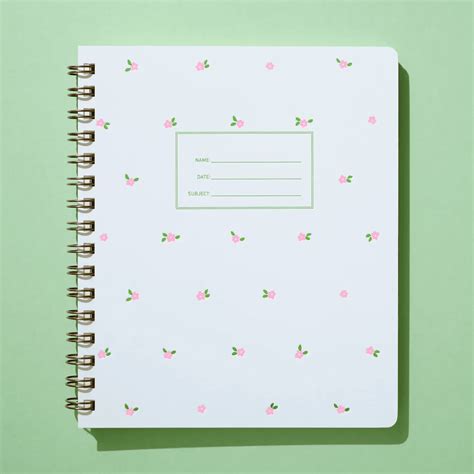 Standard Notebook Mini Floral Pink Typo Market