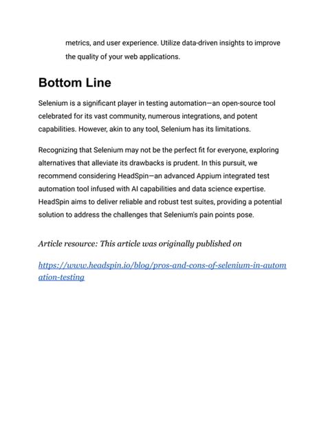 Pros And Cons Of Selenium In Automation Testing A Comprehensive