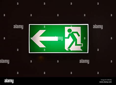 Exit Sign Stock Photo Alamy