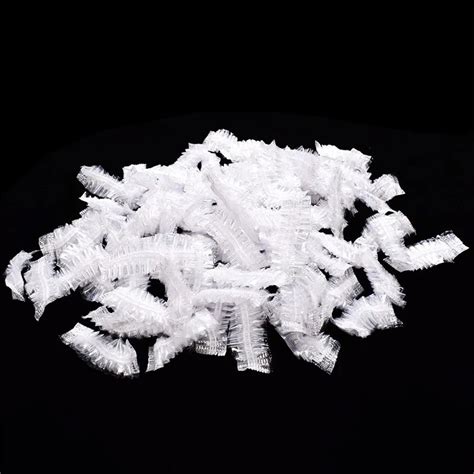 100 шт Одноразовые водонепроницаемые защитные колпачки для ушей S Прозрачные салонные окрашенные