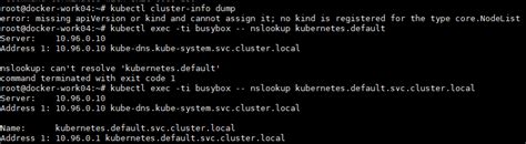 Kubectl Cluster Info Dump Doesnt Appear To Work After Kubeadm Install · Issue 65221