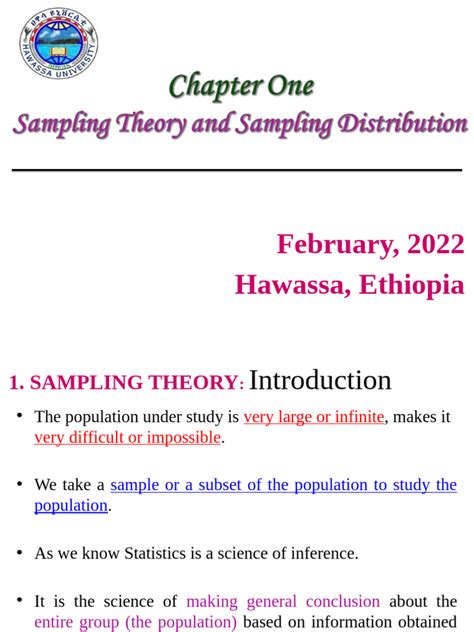 Stat Ii Ch I Ppt Pdf Sampling Statistics Standard Deviation