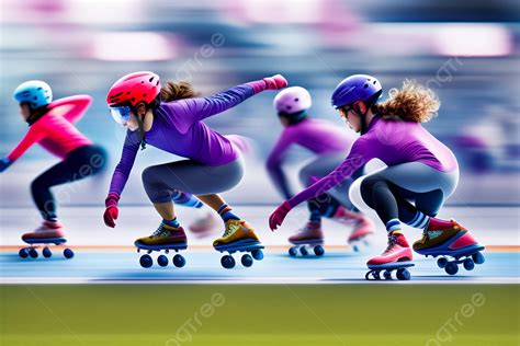 롤러스케이트 경기 롤러 스케이트 경주 경쟁 배경 일러스트 및 사진 무료 다운로드 Pngtree