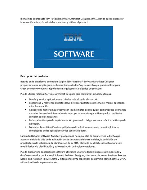 Guia Ibm Rational Software Architect Designer Vers 2 Bienvenido Al