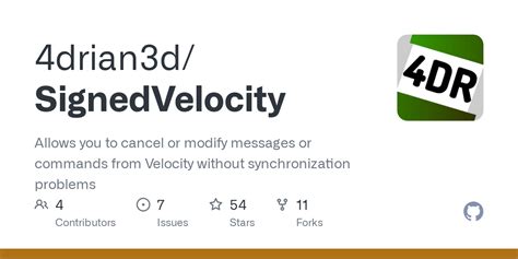 GitHub Drian D SignedVelocity Allows You To Cancel Or Modify Messages Or Commands From