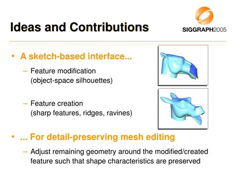 PPT A Sketch Based Interface For Detail Preserving Mesh Editing PowerPoint Presentation ID
