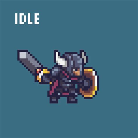 Hero Knight Platformer Basic Animations By Skullbrow