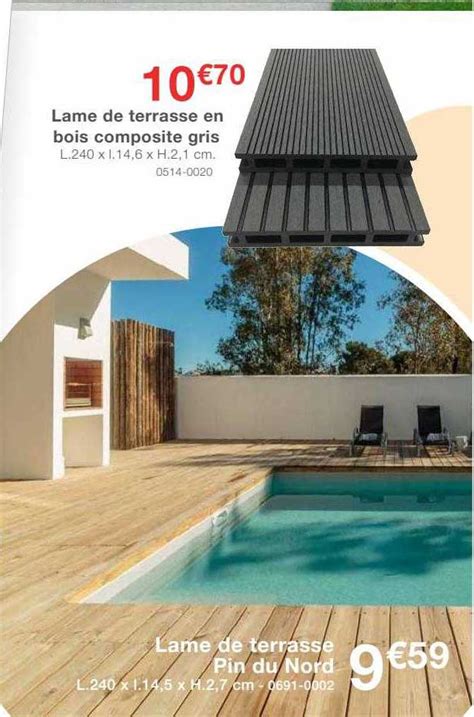 Promo Lame De Terrasse En Bois Composite Gris Lame De Terrasse Pin Du