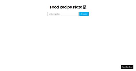 Food Recipe Fork Codesandbox