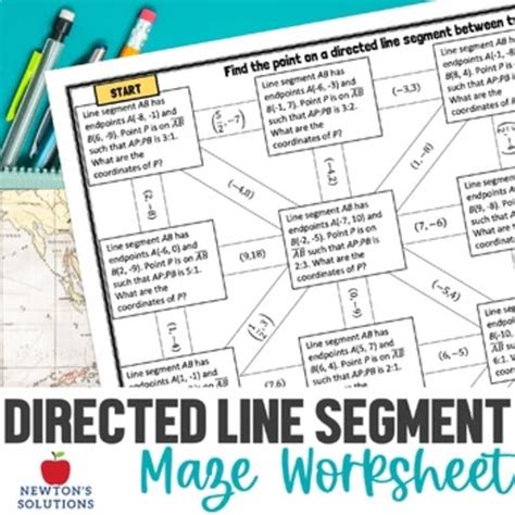 Partitioning Directed Line Segment Maze Activity By Newtons Solutions