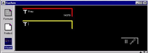 visual query formulation after entering the first search term woman