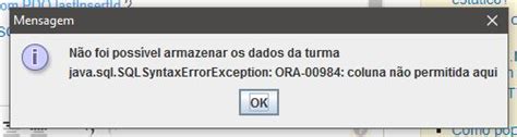 Erro De Inserção No Banco Oracle Com Java Stack Overflow Em Português