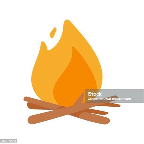 따뜻함을 위한 캠핑 모닥불과 밤의 요리 숲속의 텐트 캠핑 개체 그룹에 대한 스톡 벡터 아트 및 기타 이미지 개체 그룹 관광 날씨 Istock