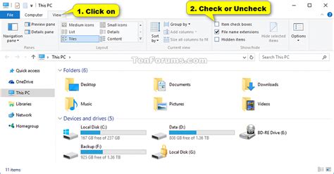 Turn On Or Off Select Items Using Check Boxes In Windows 10 Tutorials
