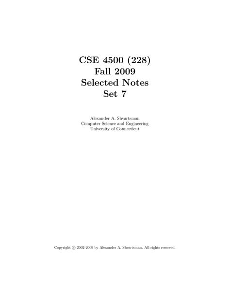 Asynchronous Algorithm For The Parallel Cooperation Cse 4500 Docsity