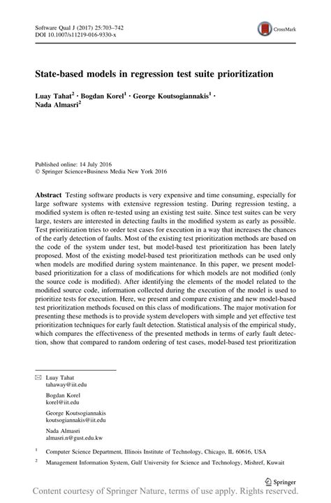 state based models in regression test suite prioritization request pdf