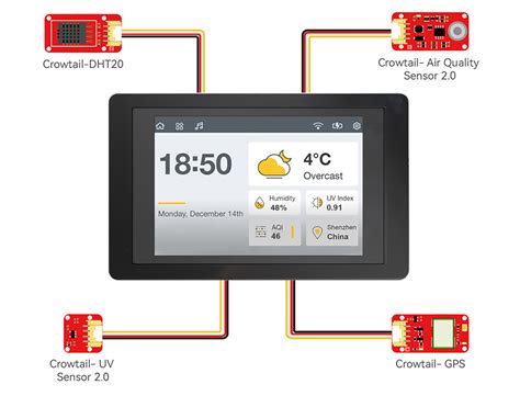 ESP Terminalwith ESP Inch Parallel X TFT Capacitive Tou CrowPi