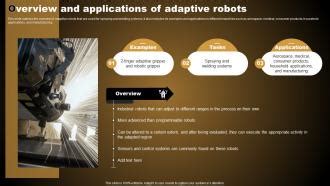 Overview And Applications Of Adaptive Robots Types Of Autonomous Robotic System Ppt Presentation