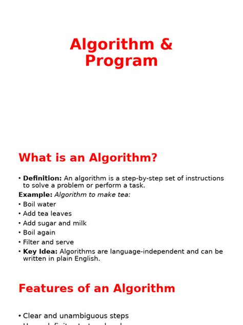 Algorithm And Program Pdf
