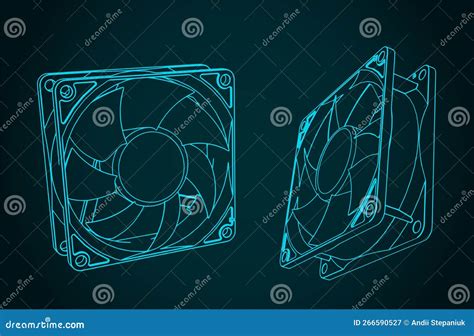 Fans For CPU Coolers And Computer Cases Stock Vector Illustration Of Symbol Desktop